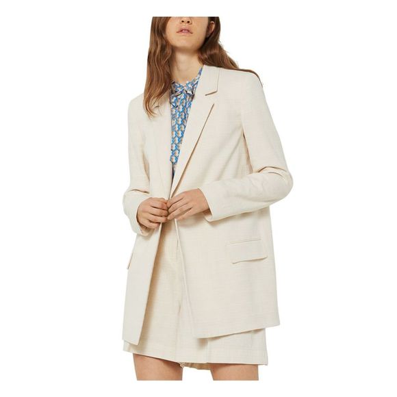 MARELLA | Jackets & Coats | Marella Womens Beige Pocketed Openfront ...
